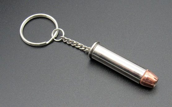 Bullet Keychain 357 Magnum with Hornady XTP 125gr Hollow Point & Nickel ...